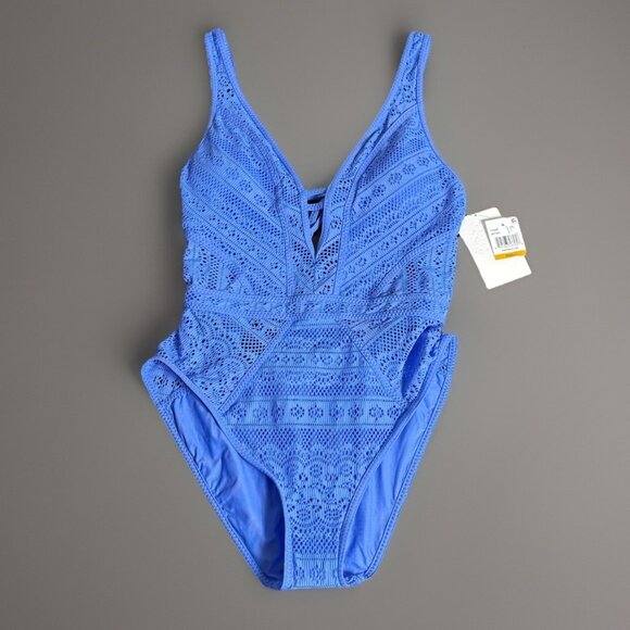 BECCA | Swim | Nwt Becca Womens S Color Play Onepiece Crochet Cutout ...